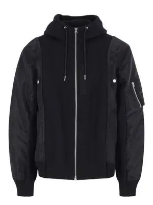 Sacai Zip-up Drawstring Hoodie - No