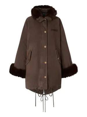 PINKO Pinko Hooded Padded Jacket With Faux Fur Trim