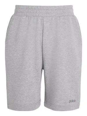 PULCO STUDIOS Relaxed Fit Fleece-back Jersey Shorts - Grey