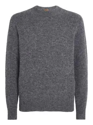 Barena Venezia Alpaca-blend Crew-neck Sweater - Grey