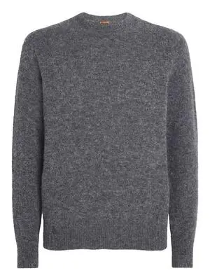 Barena Venezia Alpaca-blend Crew-neck Sweater - Grey