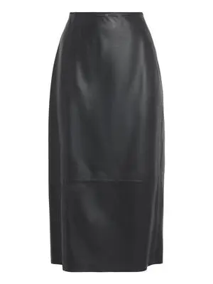VINCE Vince Lambskin Leather Midi Skirt