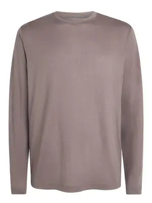 Sease Long-sleeve T-shirt In Virgin Wool - Brown