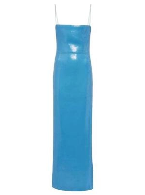 Galvan Stargaze Sequined Maxi Dress - Blue