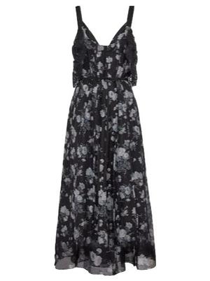Brock Collection Talayah Floral Midi Dress - Black