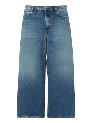 Max Mara Wide Leg Denim Jeans - Navy Blue