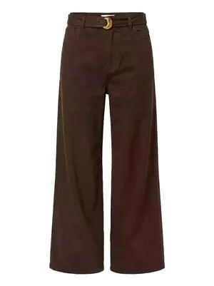 TWINSET Belted Wide-leg Jeans - Brown