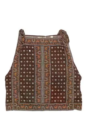 DÔEN Amalia Foulard-print Top - Brown