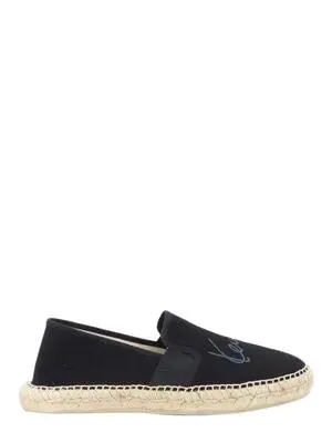 Kenzo Logo-embroidered Canvas Espadrilles - Black