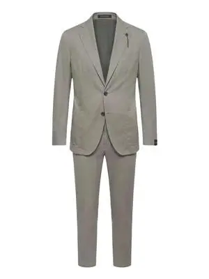 SANTANIELLO Single-breasted Buttoned Suit - Grey