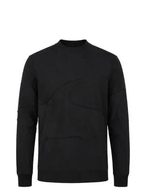Paul & Shark Logo Patch Crew Neck Sweatshirt - Black