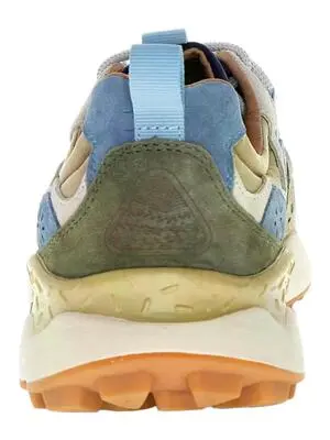 FLOWER MOUNTAIN Panelled Suede Low-top Sneakers - Blue
