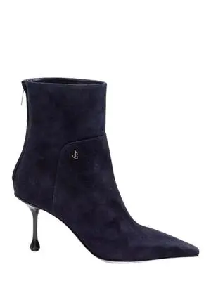 JIMMY CHOO Jimmy Choo Cycas Suede Pointed Toe Stiletto Heeled Boots