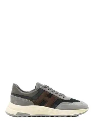 Hogan Panelled Logo Patch Sneakers - Grey