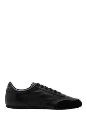 Dolce & Gabbana Panelled Leather Sneakers - Black