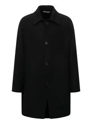 Palm Angels Single-breasted Coat - Black