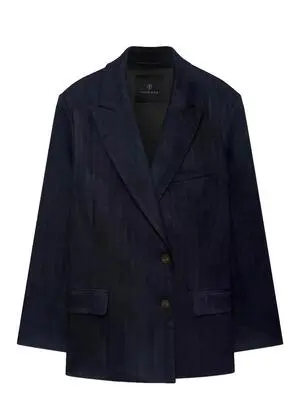 ANINE BING ANINE BING Aretha Blazer Navy Pinstripe