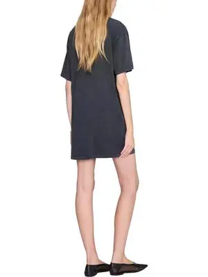 ANINE BING Beth Mini Dress Leopard Print - Black