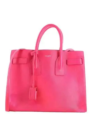 Saint Laurent Leather Satchel Bag - Pink