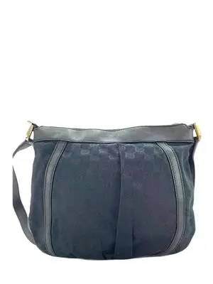 Gucci Canvas Gg Monogram Abbey Shoulder Bag - Black
