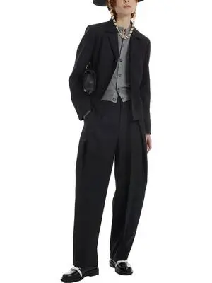 ADER ERROR Embroidered Wool Blazer - Grey