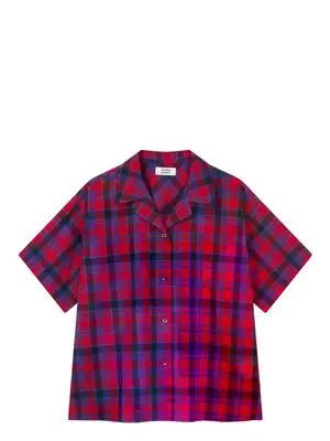 STUDIO TOMBOY Check Pattern Cotton Shirt - Red