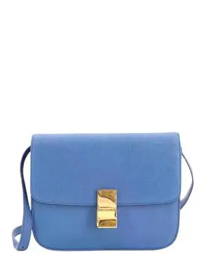 Celine Grainy Leather Medium Crossbody Bag - Blue