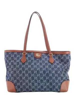 Gucci Gucci Ophidia Shopping GG Denim Medium Tote Bag Blue