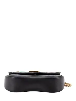 LOUIS VUITTON Louis Vuitton New Wave Chain Bag MM Limited Edition Patches Quilted Leather Shoulder Bag Black