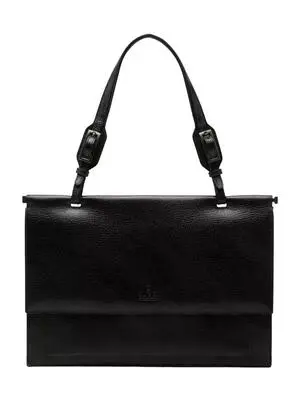 Gucci Grained Calfskin Top Handle Bag - Black