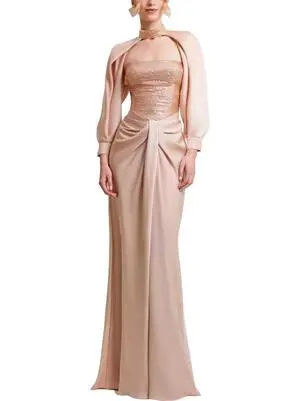 GEMY MAALOUF Gemy Maalouf Strapless Bolero Dress