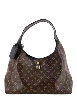LOUIS VUITTON Monogram Canvas Shoulder Bag - Black