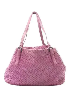 Bottega Veneta Bottega Veneta Medium Nappa Intrecciato Cesta Tote Bag Pink