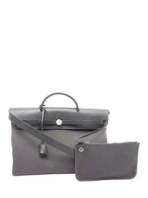 Hermès Hermès 2025 Toile Herbag Zip 39 Satchel Grey