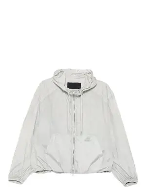 JUUN.J Hooded Zip-up Jacket With Logo Patch - Grey