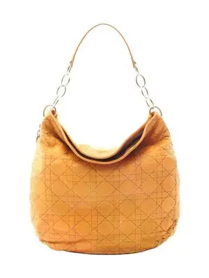 Dior Lambskin Cannage Hobo Bag - Orange