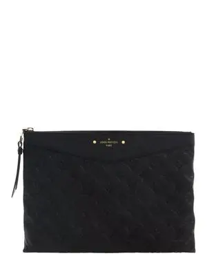 LOUIS VUITTON Monogram Empreinte Daily Pouch Clutch Bag - Black