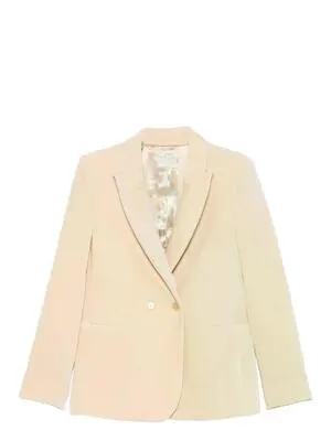FORTE_FORTE Double-breasted Velvet Blazer With Peak Lapels - Neutrals