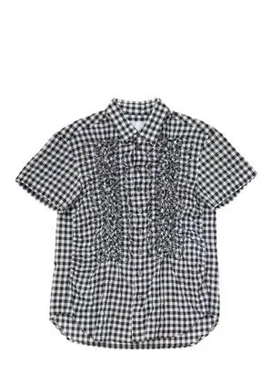 COMME DES GARÇONS TAO Gingham Embroidered Shirt - Black