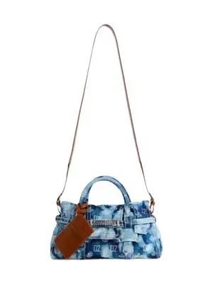 Dsquared2 Twin Monogram Denim Handbag - Blue