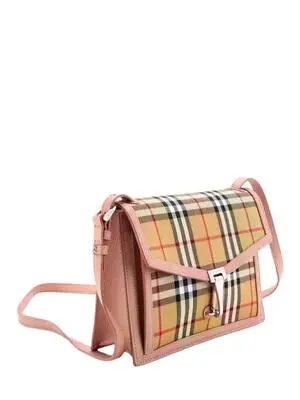 Burberry Macken Vintage Check Canvas Small Crossbody Bag - Brown
