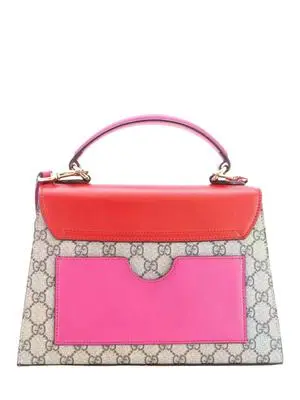 Gucci Gucci Padlock Top Handle Bag GG Coated Canvas And Leather Small Satchel Multicolour