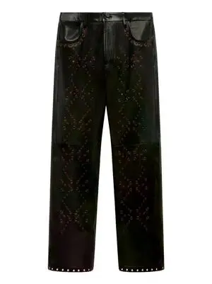 MARNI Marni Leather Trousers With Studded Embellishments