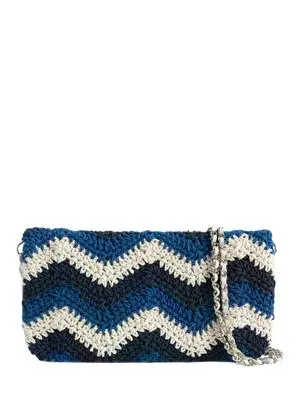 Zadig&Voltaire Rock Chevron Macramé Cross Body Bag - Blue