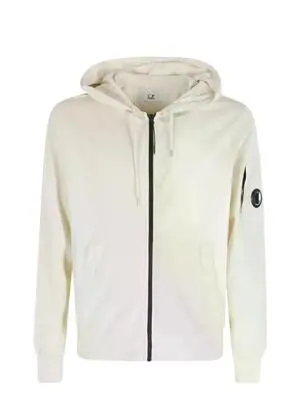 C.P. COMPANY Lens-detail Zip-up Hoodie - Neutrals