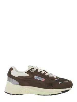 AUTRY Hyperway Suede-panelled Sneakers - Brown