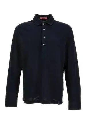 DRUMOHR Long-sleeve Polo Shirt - Blue
