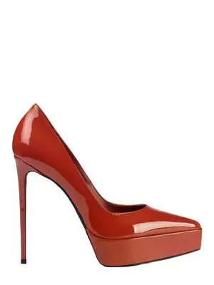 LE SILLA Patent Finish Pointed Toe Pumps - Red