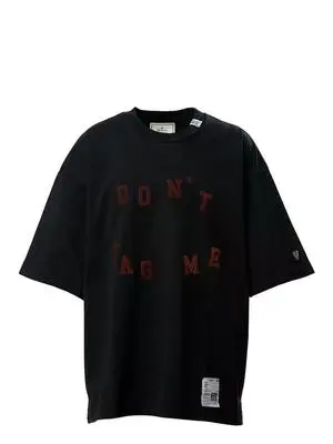 Mihara Yasuhiro Don't Tag Me. Flocky-print T-shirt - Black