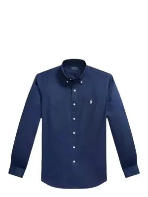 Polo Ralph Lauren Button-down Embroidered-logo Shirt - Blue